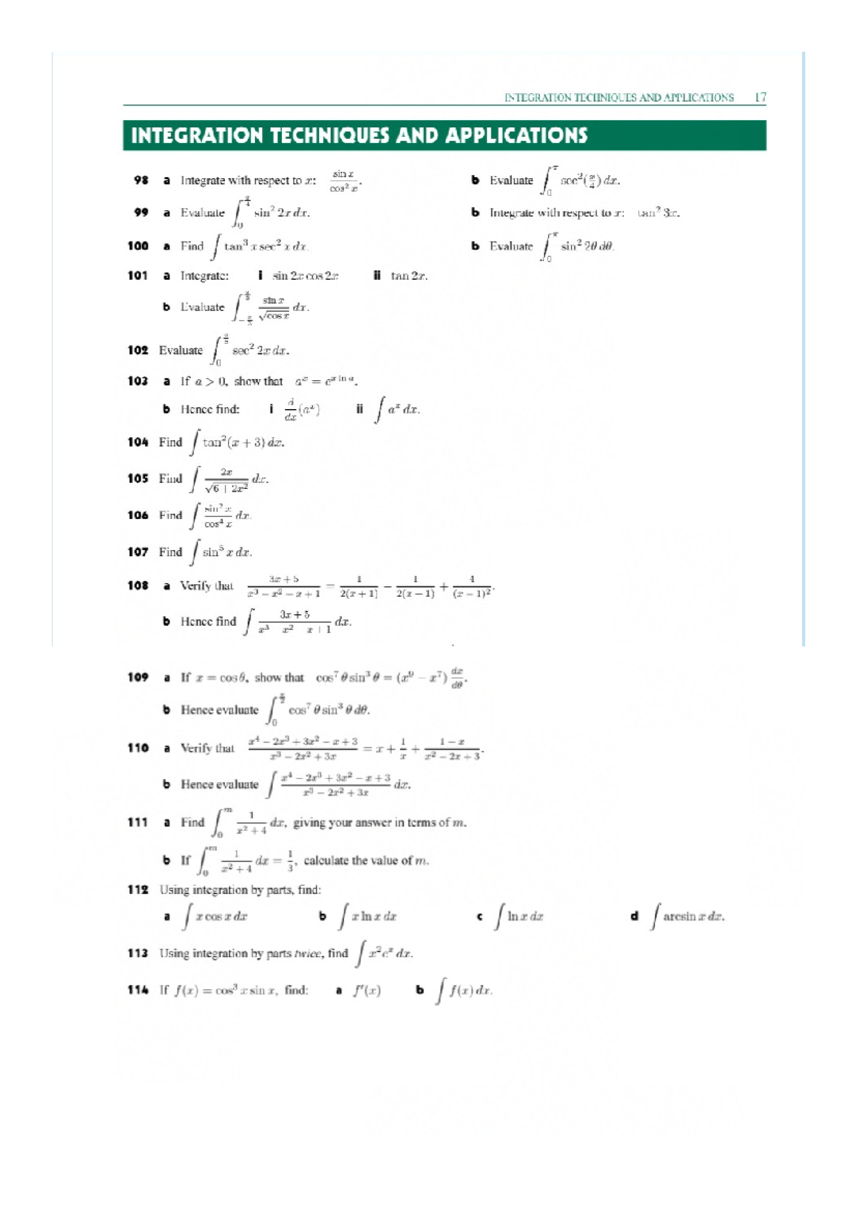 TN Study Guide: Integration Techniques & Applications - Studocu