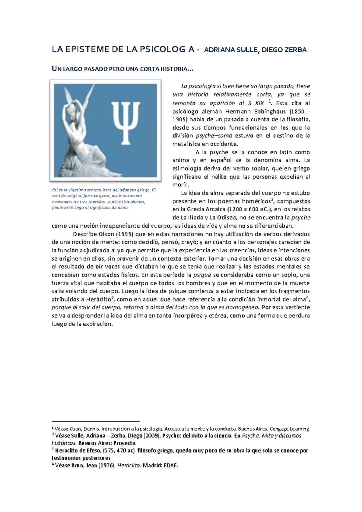 LA Episteme DE LA Psicologa¦â-ì A - LA EPISTEME DE LA PSICOLOGÍA ...
