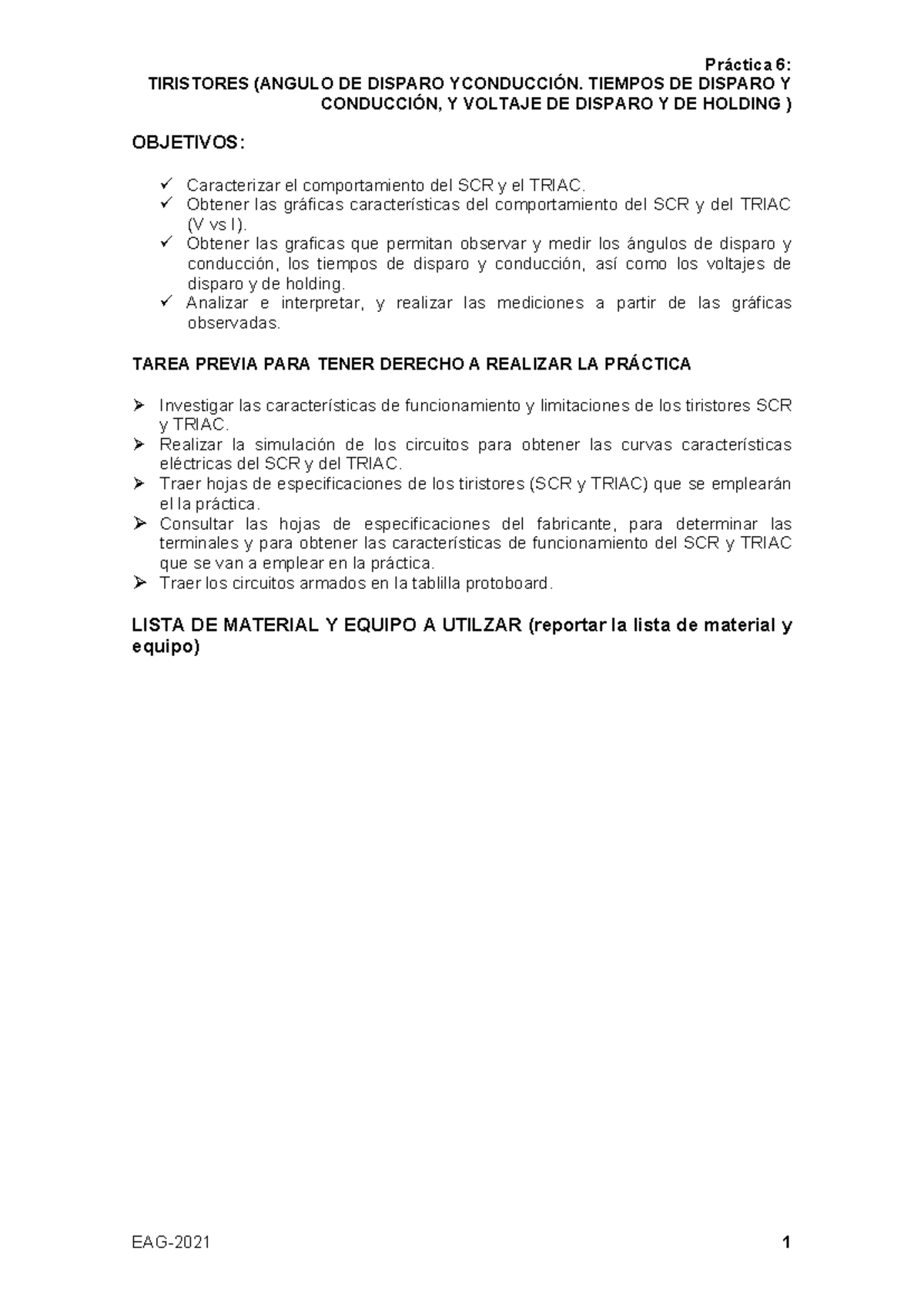 Práctica 6: Caracterización del SCR y TRIAC en Circuitos Eléctricos ...