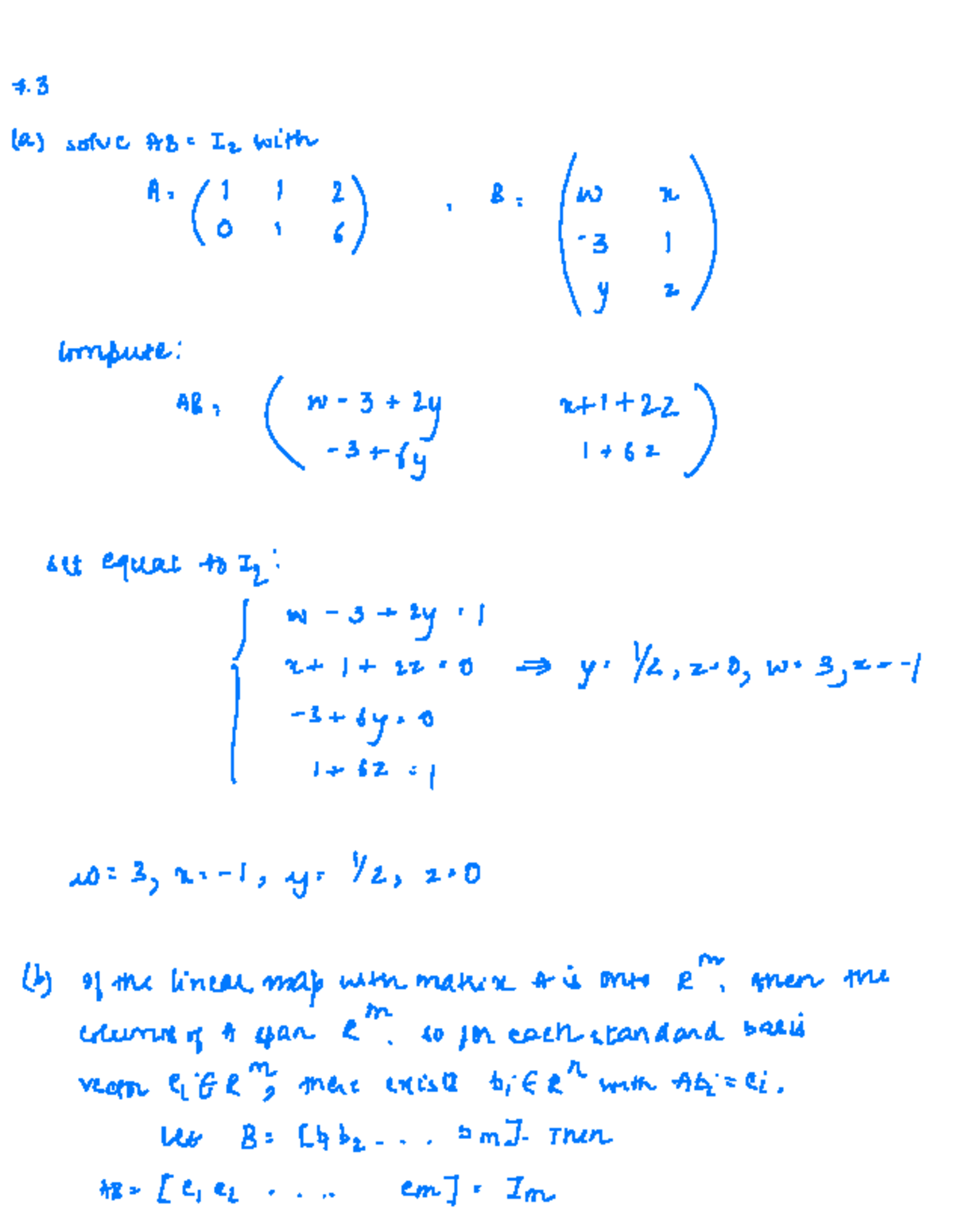 Homework - Lecture Notes on Linear Algebra Concepts - Studocu