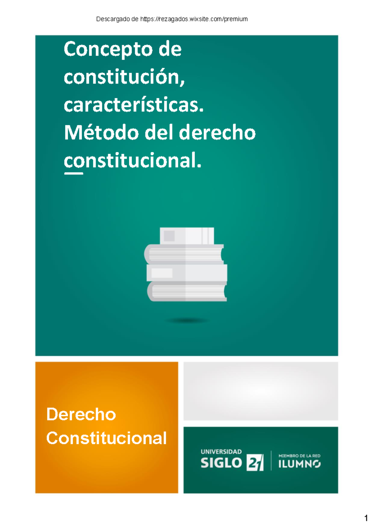 Derecho Constitucional 1: Conceptos y Características Esenciales - Studocu