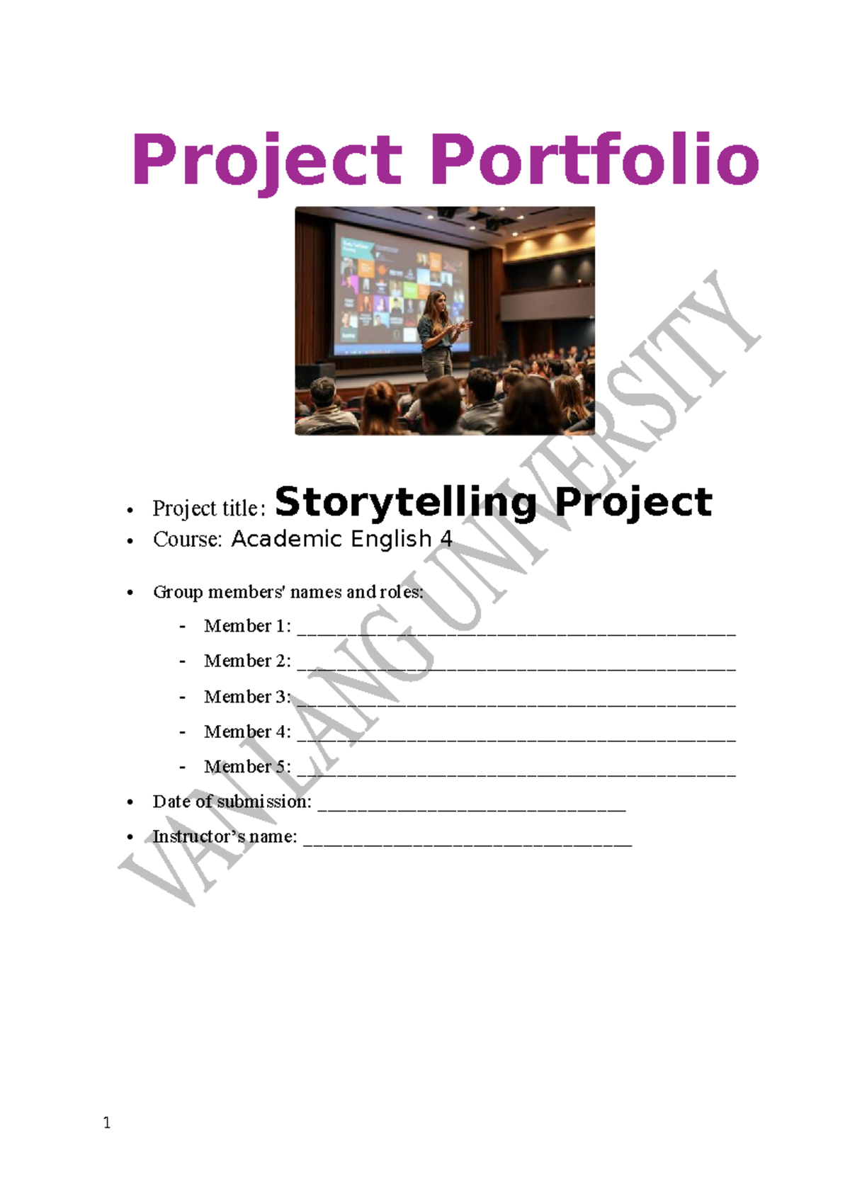 SP. AE4 PBA Storytelling Project Portfolio Submission Guide - Studocu