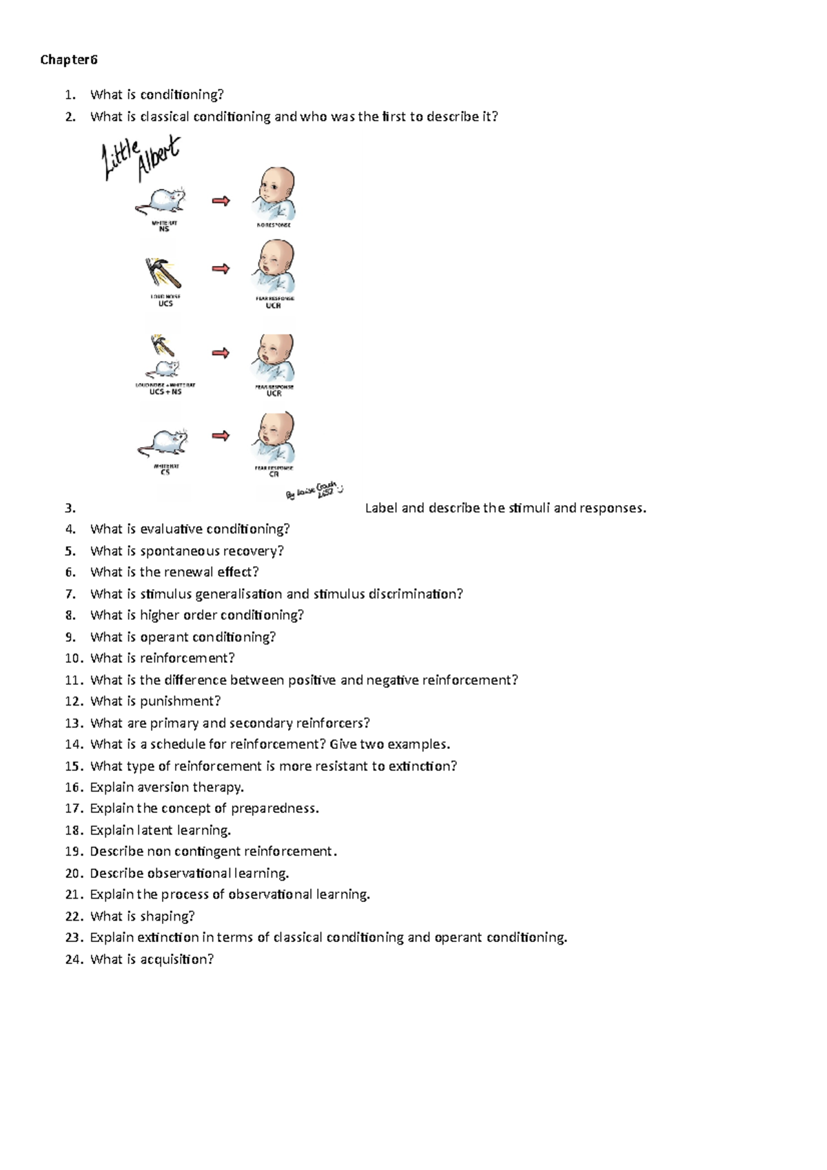 SLK 110 Chapter 6: Test Q&A on Conditioning and Learning Concepts - Studocu