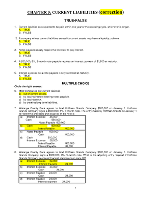 Solution Exercises Chapter 6 Fin Acc1 (BUAC-111) - 1 CHAPTER 6 ...