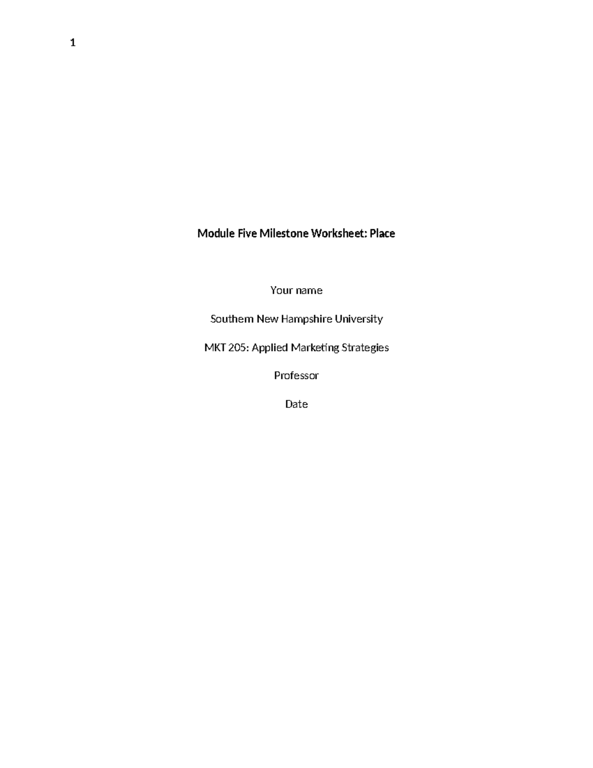 MKT 205 Module five milestone worksheet on gourmet truffles - Studocu