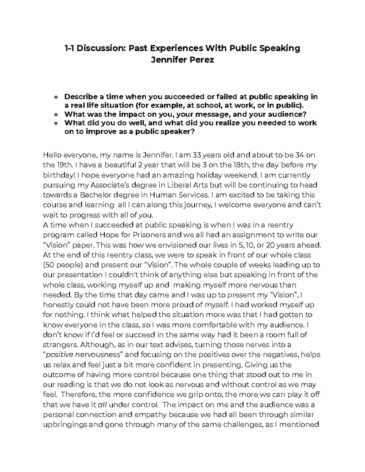 Speaker Notes Example - COM 213 Speaker Notes Template Complete this ...