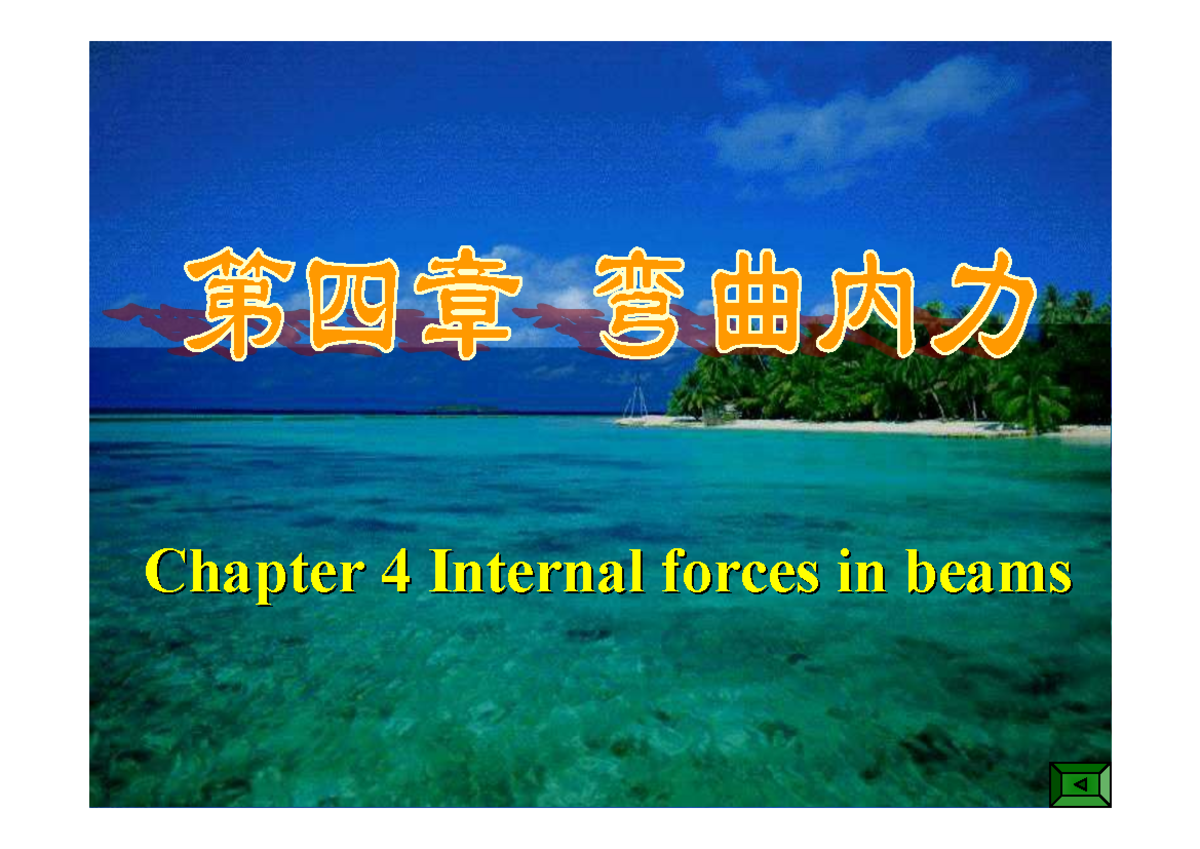 Chapter 4: Internal Forces in Beams - Concepts & Examples (1306) - Studocu