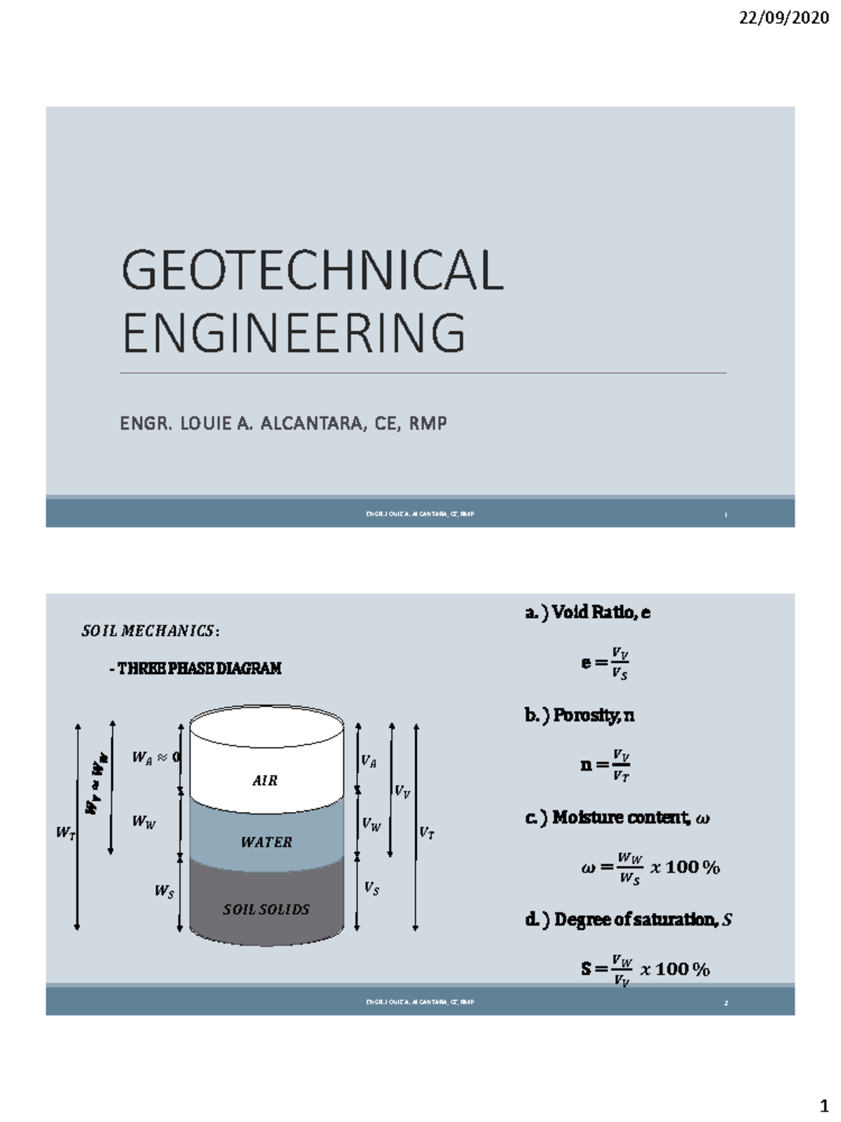 GEOTECH 101: Soil Mechanics Assignment Summary and Solutions - Studocu
