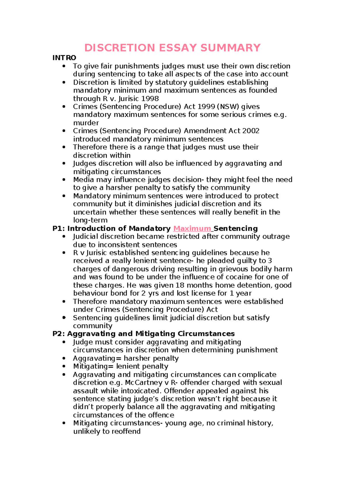 Discretion in Sentencing: Analyzing Judicial Limits and Guidelines ...