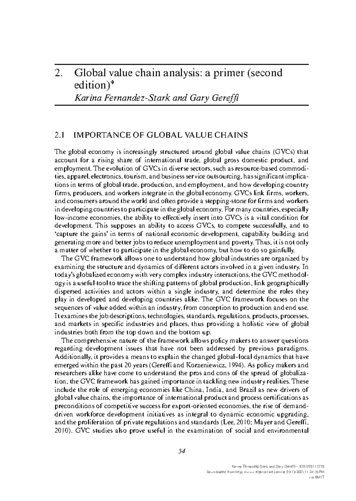 Global Value Chain Analysis: Insights and Implications (GVCC Lecture ...