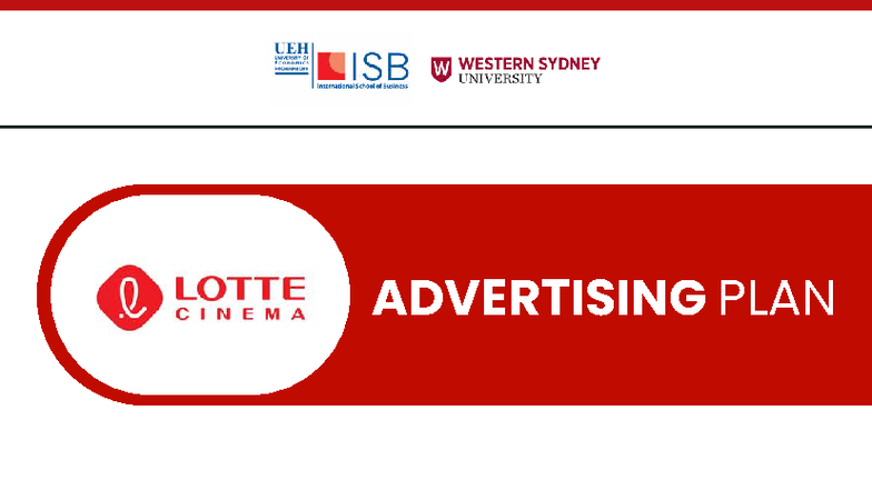 Advertising Plan for Lotte Cinema: MKTG1001 Course - Studocu