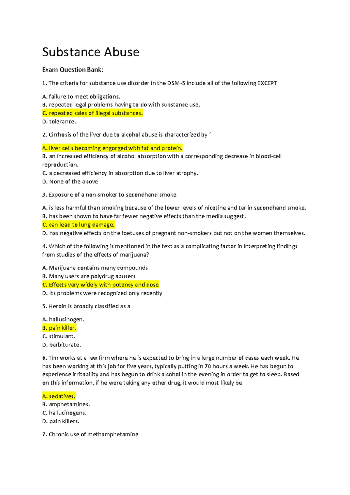 Eating Disorders Multichoice Questions and Answers - Eating Disorders ...