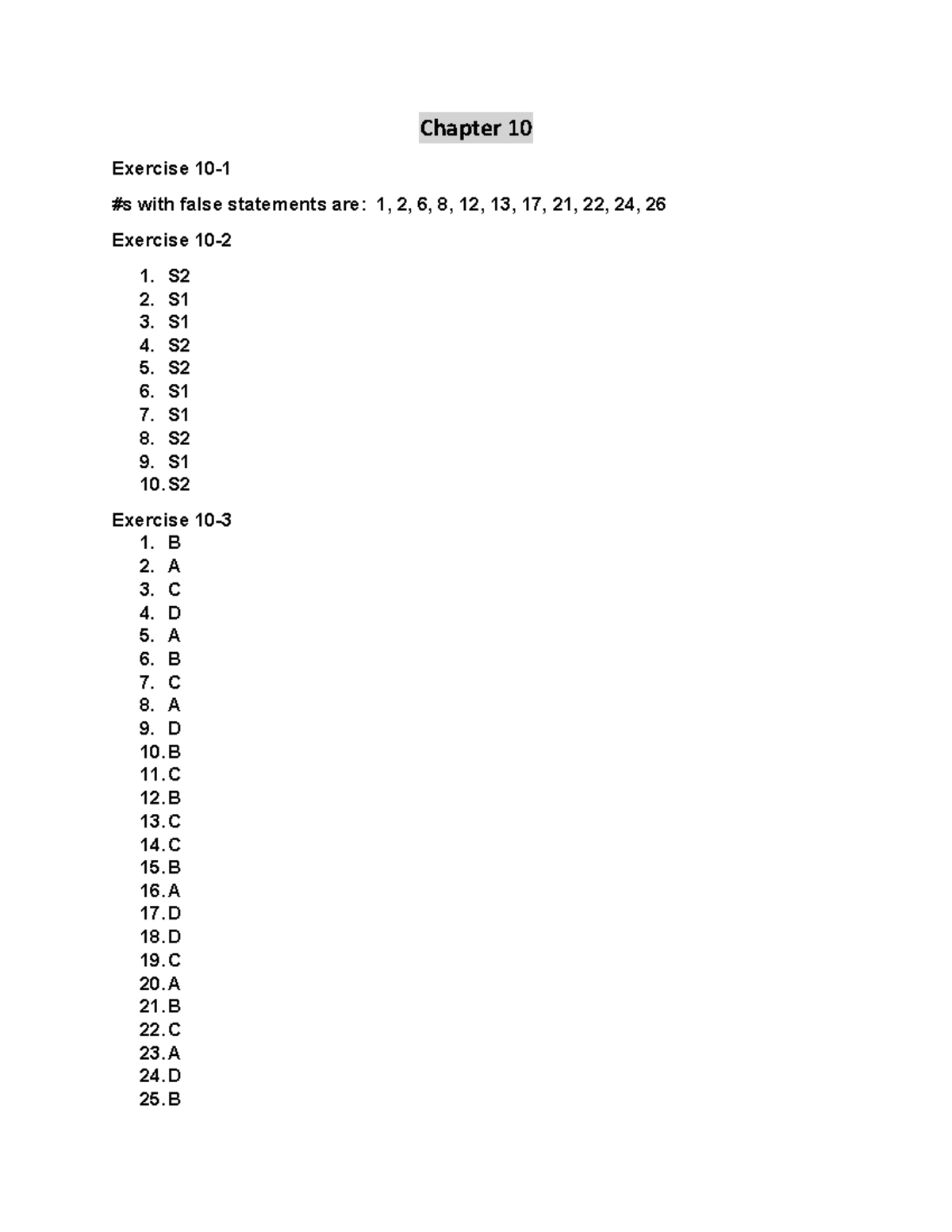 Chapter 10 Exercises & Answers - SMChapter-10 Par Cor 2024ed - Studocu