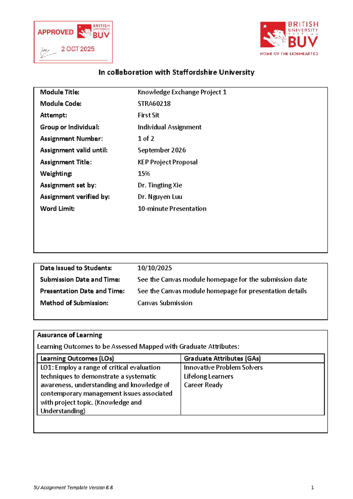KEP Project Proposal Guidelines - STRA60218 - Studocu
