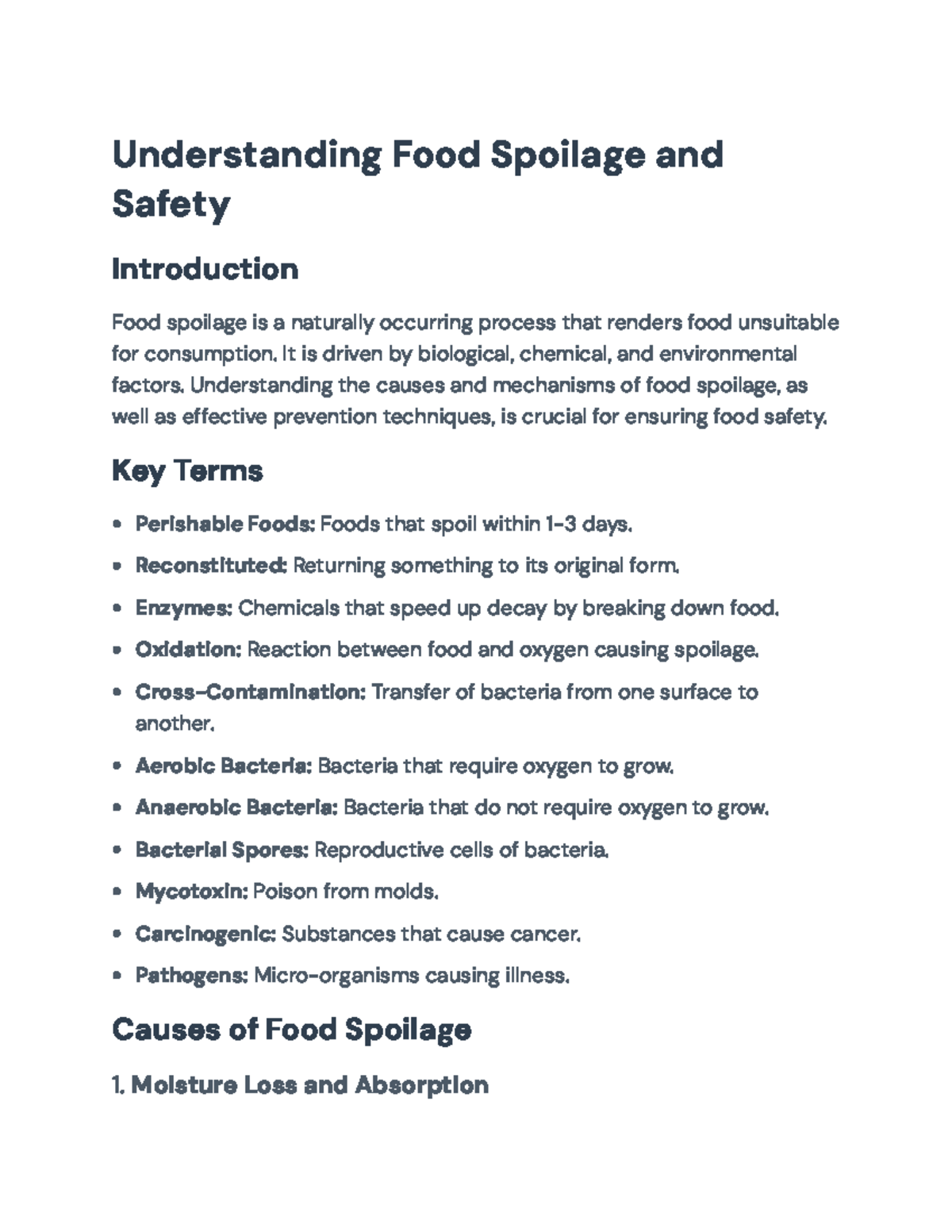 Understanding Food Spoilage: Causes, Prevention, and Safety Measures ...