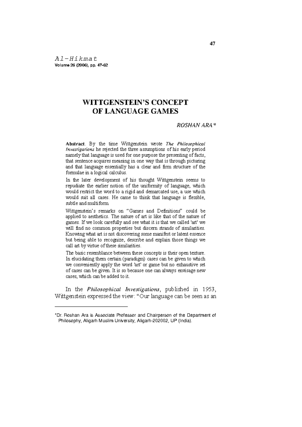 Wittgenstein's Language Games: An Exploration of Meaning & Use - Studocu