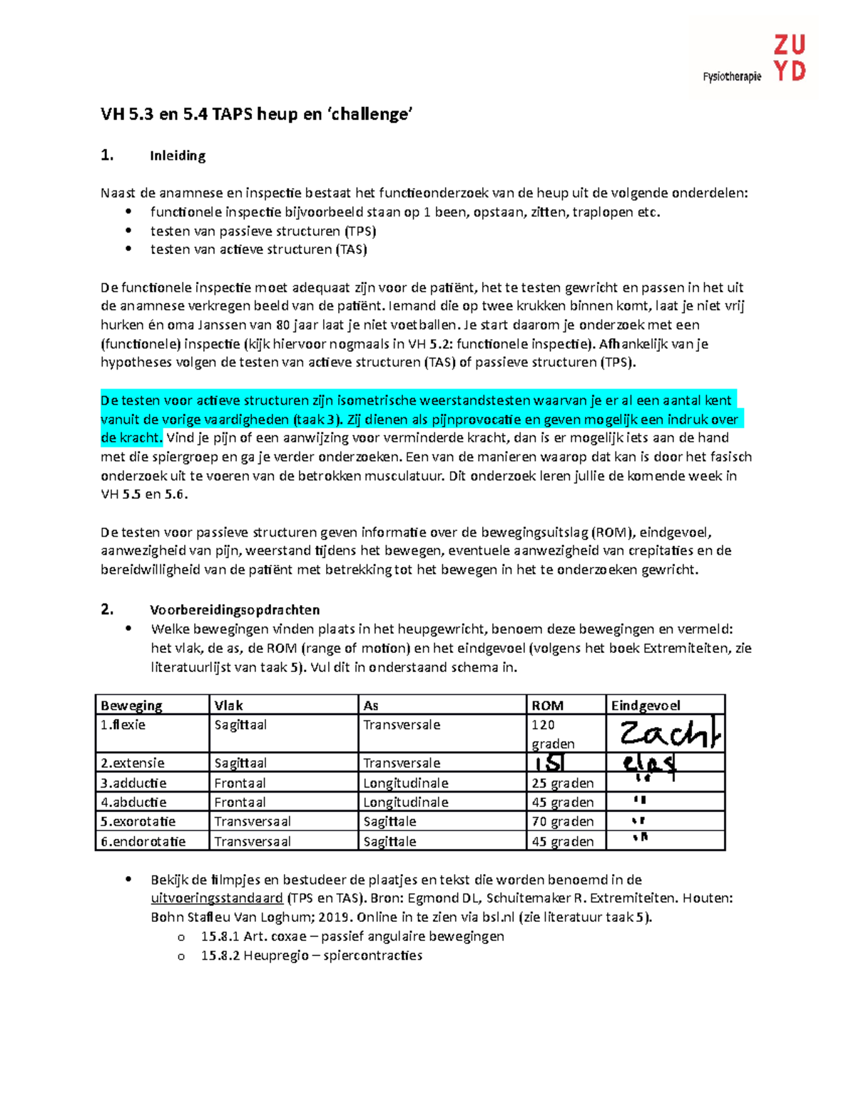 VH 5.3 en 5.4 TAPS heup en challenge - def - VH 5 en 5 TAPS heup en ...