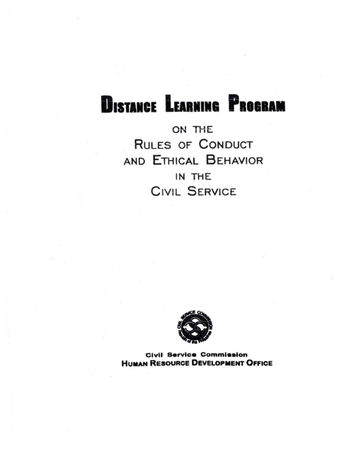 DLP Manual: Rules of Conduct & Ethical Behavior in Civil Service - Studocu
