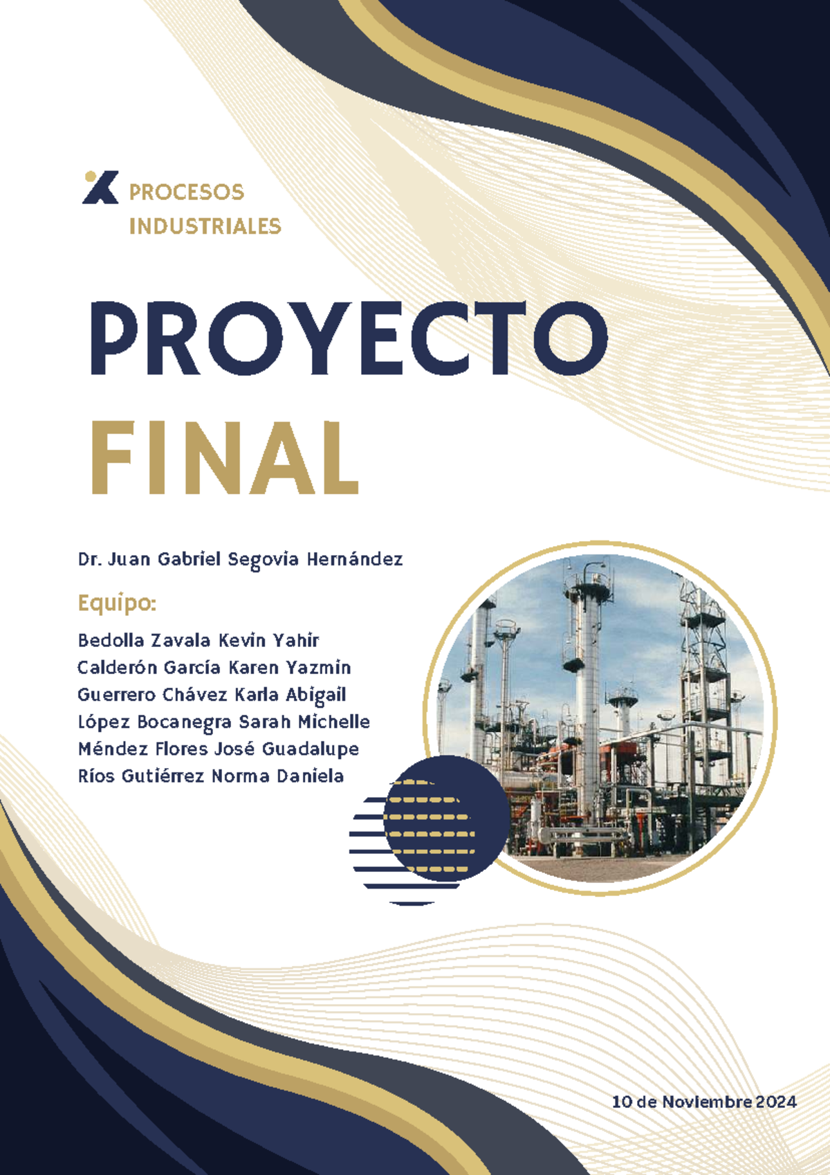 Proyecto Final: Optimización de Producción de TAME en Procesos Industriales - Studocu