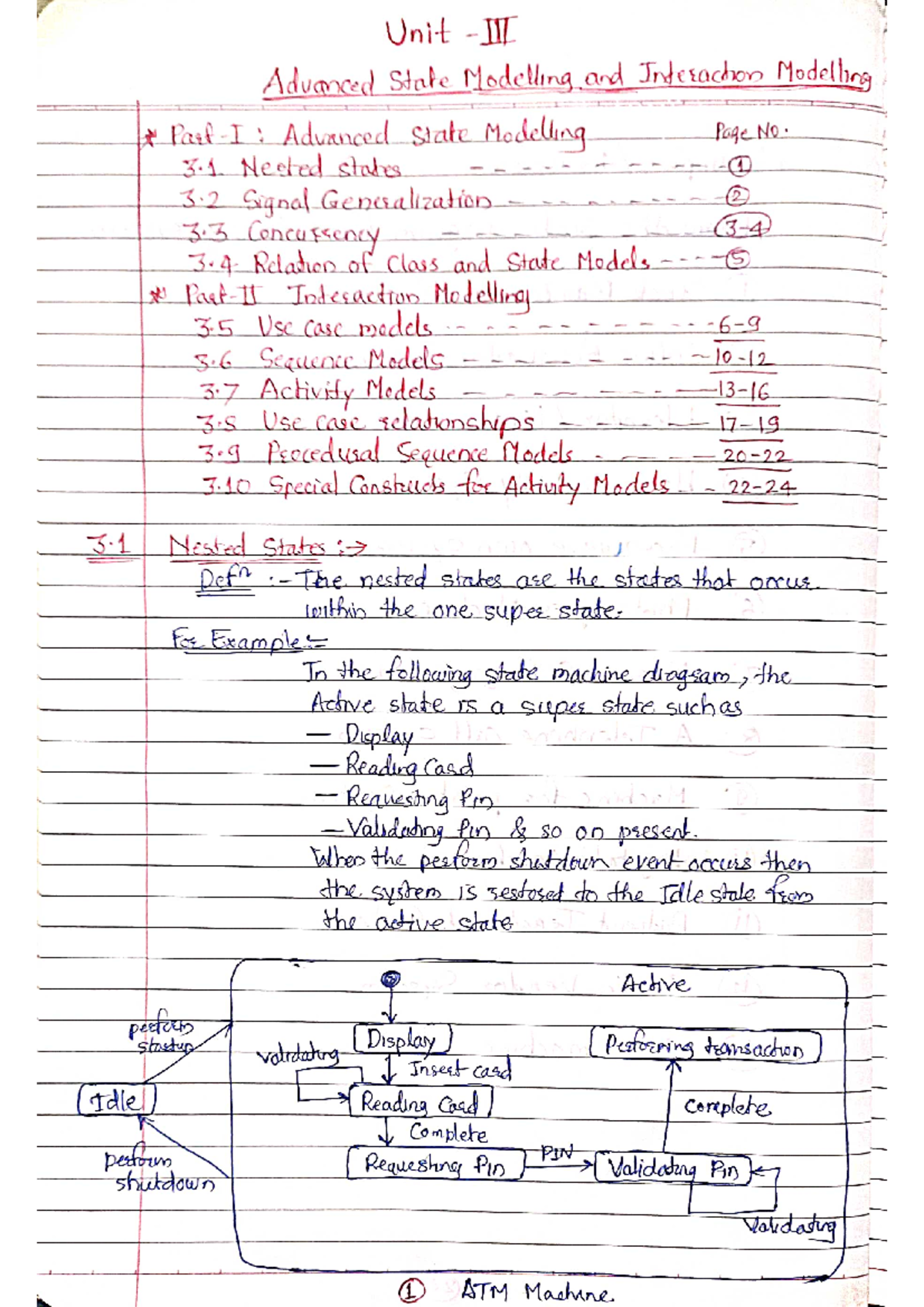OOMD Unit 3: Handwritten Notes on Advanced State & Interaction Modeling ...