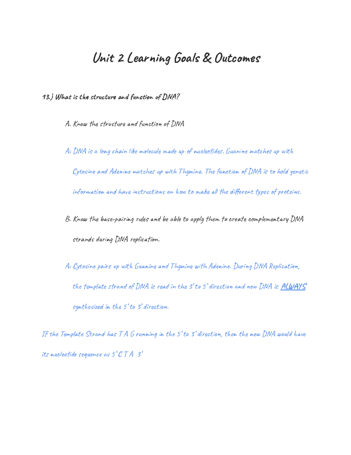 IB 150 Exam 2 Study Goals and Key Concepts - Studocu