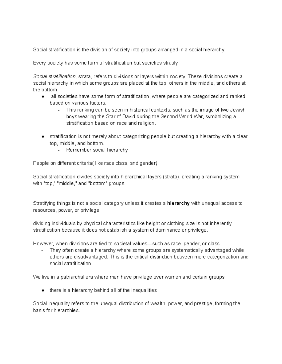 SOC 101 Lecture: Intro to Social Stratification & Inequality Concepts ...