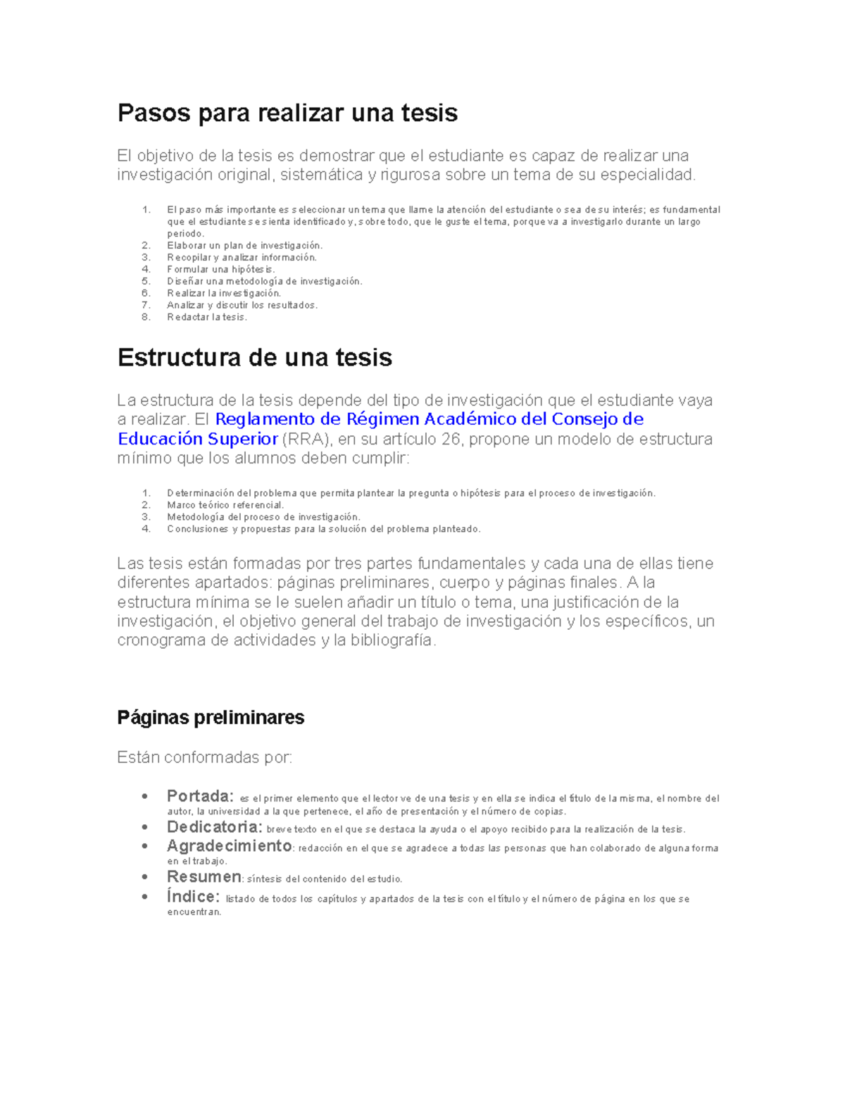 Guía Completa para la Elaboración de una Tesis Académica - Studocu