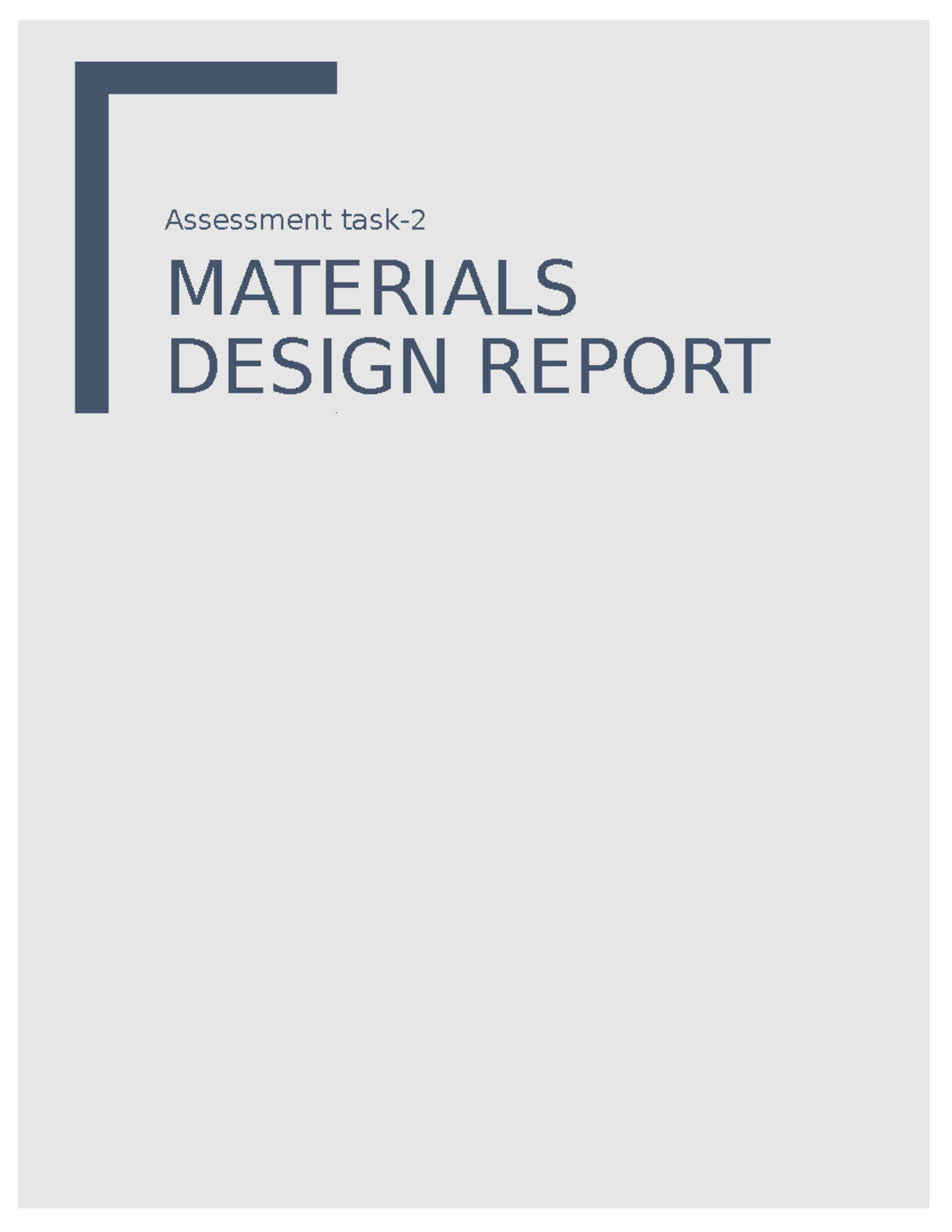 Assessment Task 2: Steel & Concrete Materials Design Report - Studocu