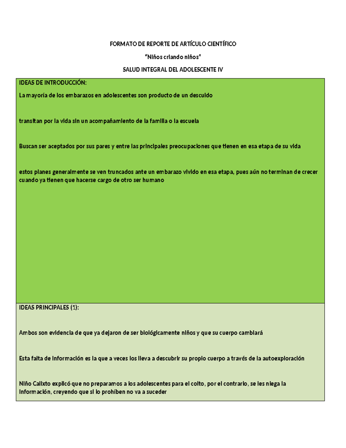 Formato DE Reporte DE Articulo SIA IV - FORMATO DE REPORTE DE ARTÍCULO ...