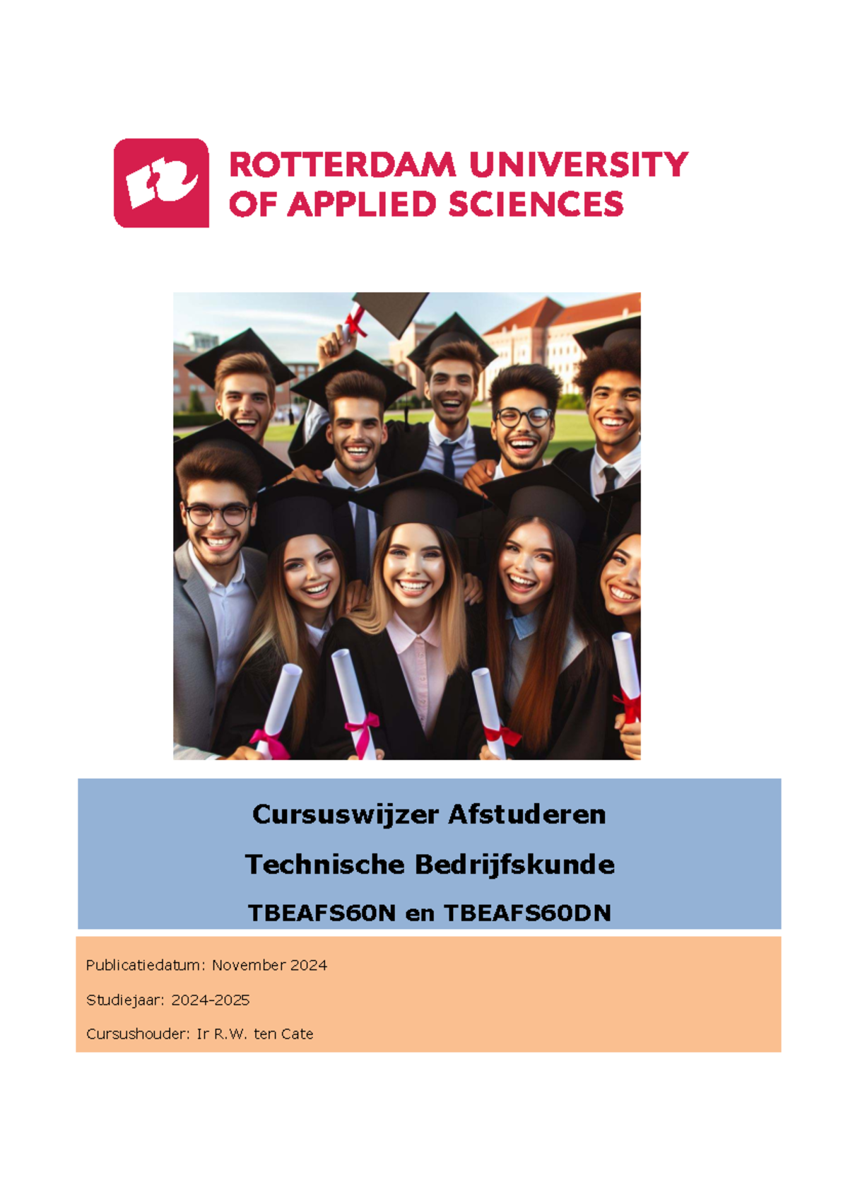 Cursuswijzer Afstuderen Technische Bedrijfskunde TBEAFS60N & TBEAFS60DN ...