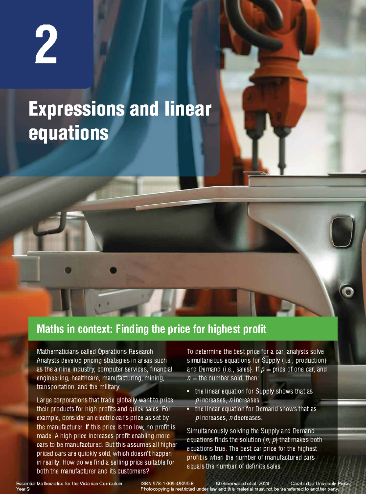 Emvic 93ed Ch02 - Expressions & Linear Equations for Max Profit - Studocu
