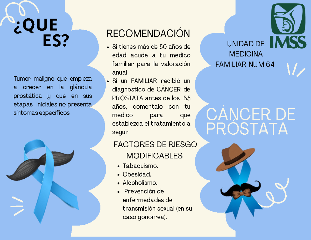 Guía sobre el Cáncer de Próstata: Recomendaciones y Prevención - Studocu