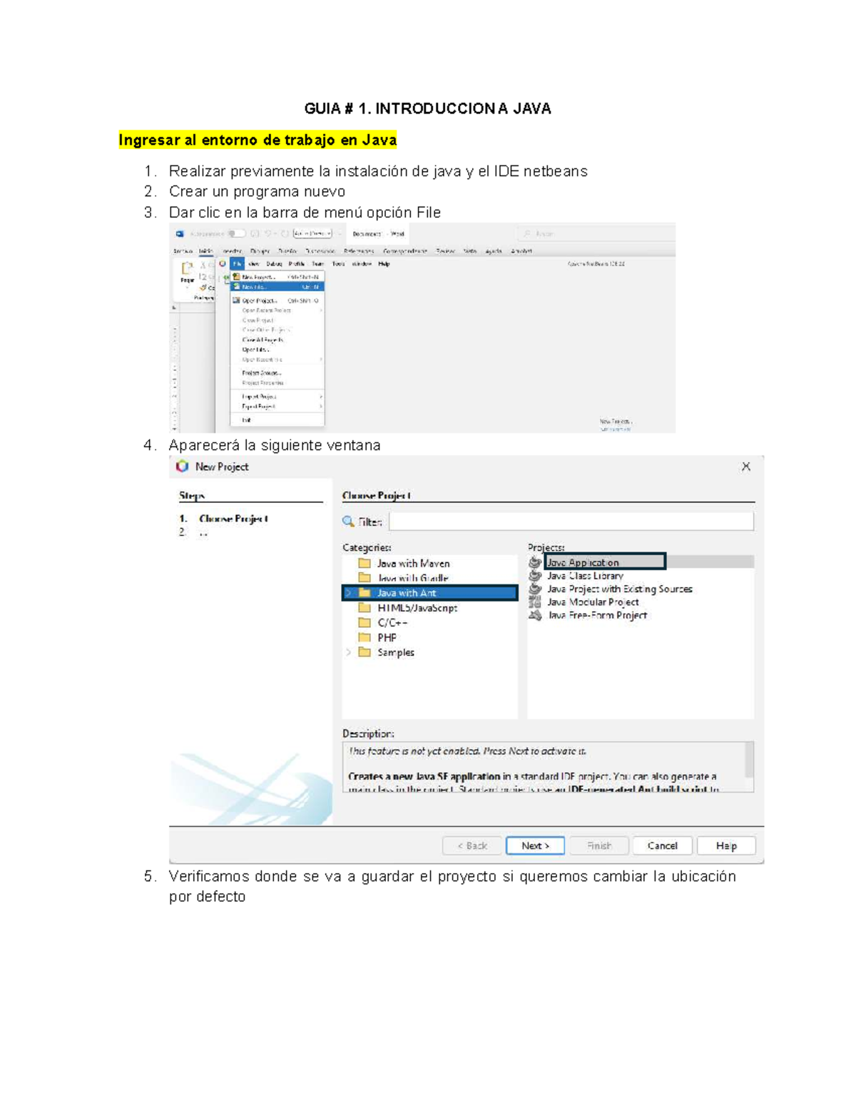 Guía 1: Introducción a Java y Uso de Variables en POO - Studocu