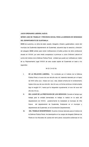 Contrato Individual de Trabajo de Pedro José García Diéguez - DPI - Studocu