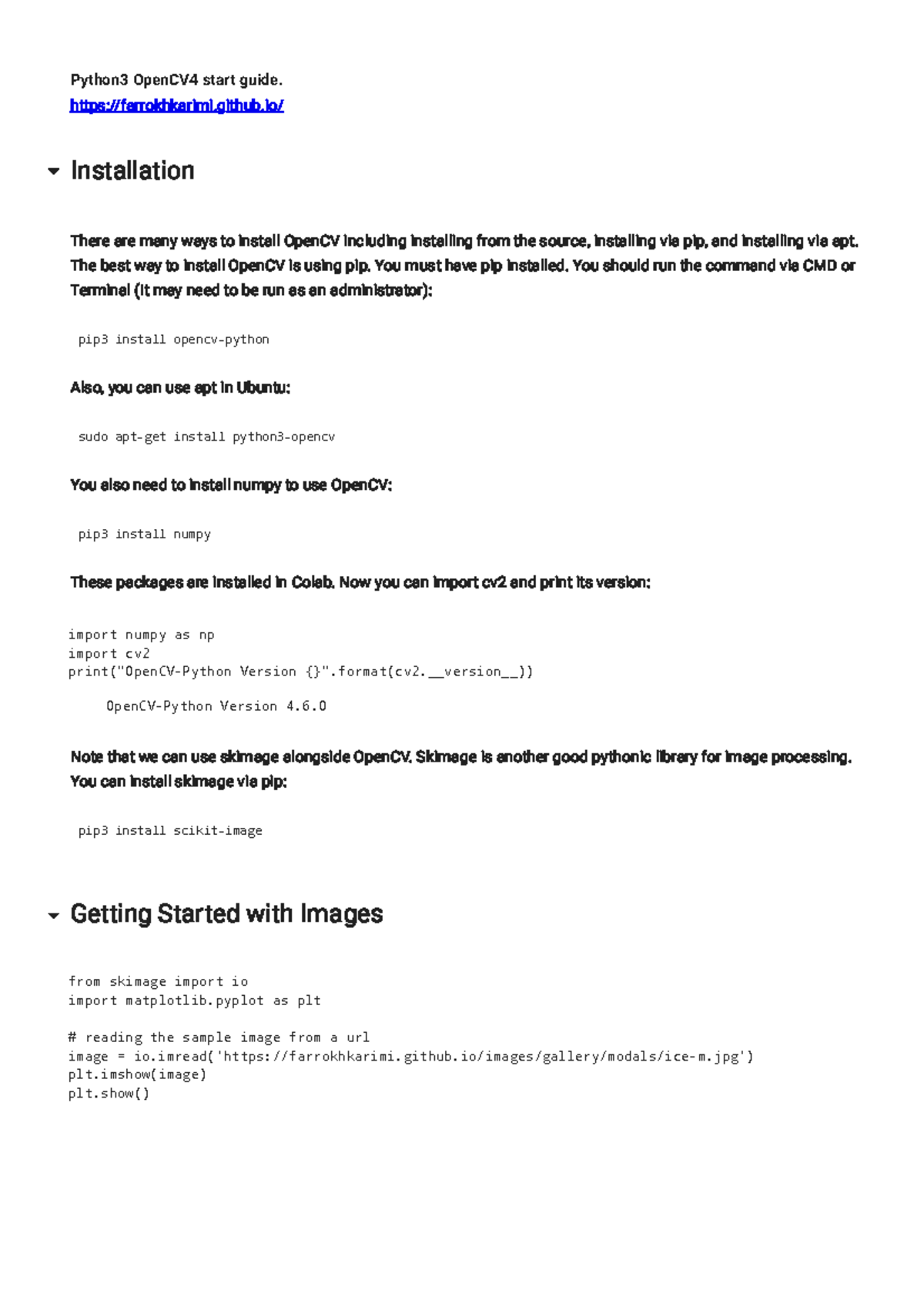 OpenCV4 Guide for Python3 Setup & Basic Image Processing - Studocu