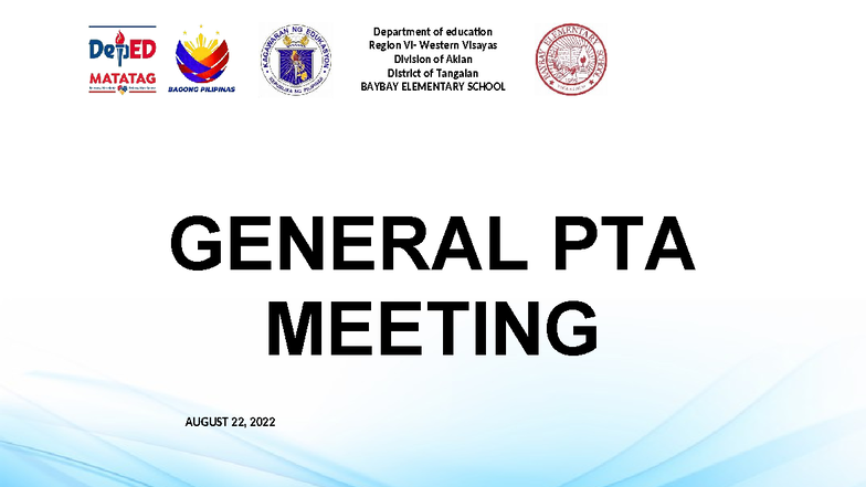Gen PTA meeting - lecture - Special Program for Arts - Department of ...