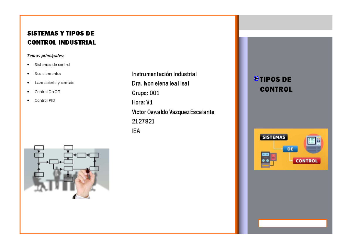 SISTEMAS Y TIPOS DE CONTROL INDUSTRIAL - IEA 001 - Studocu