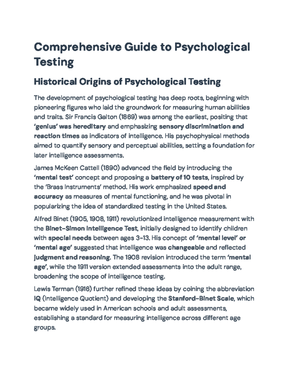 Comprehensive Guide to Psychological Testing: History, Bias & Measures ...