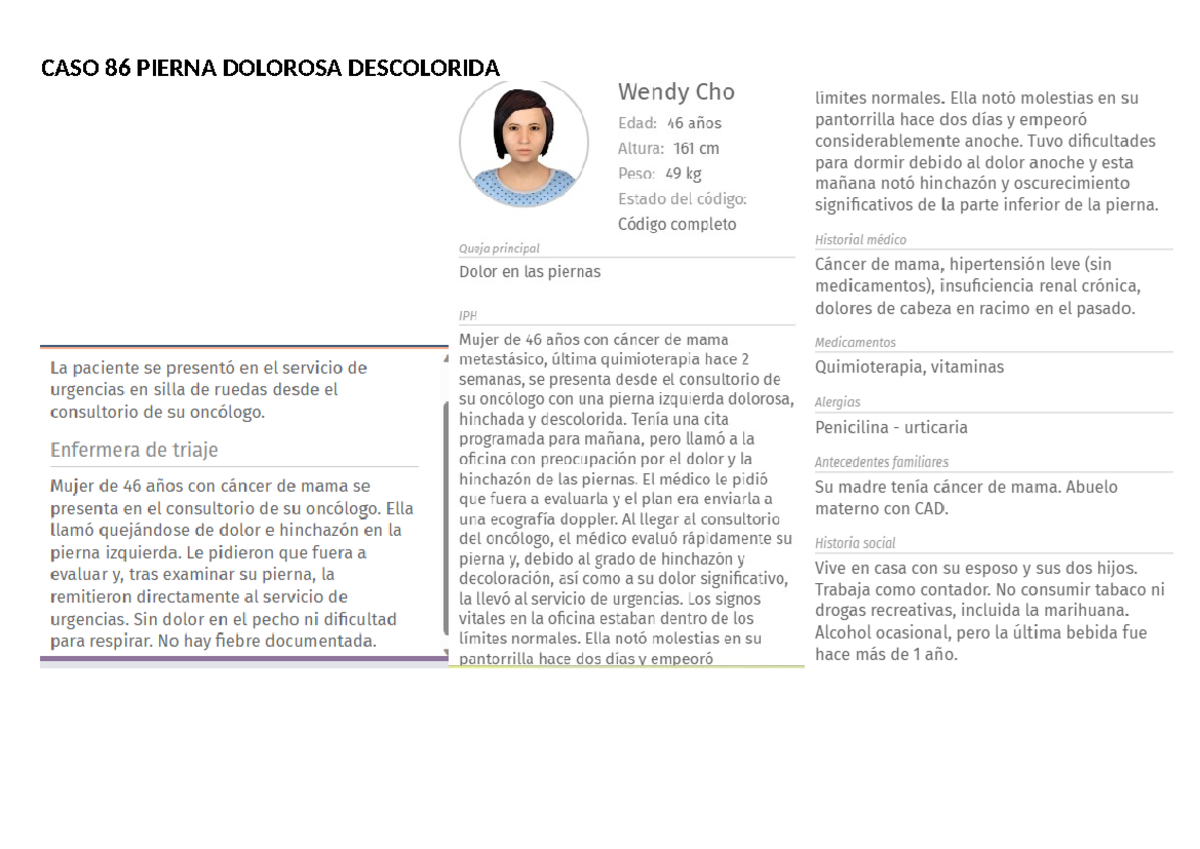 FC 86 - full code - Clínica y terapéutica en medicina I - Studocu