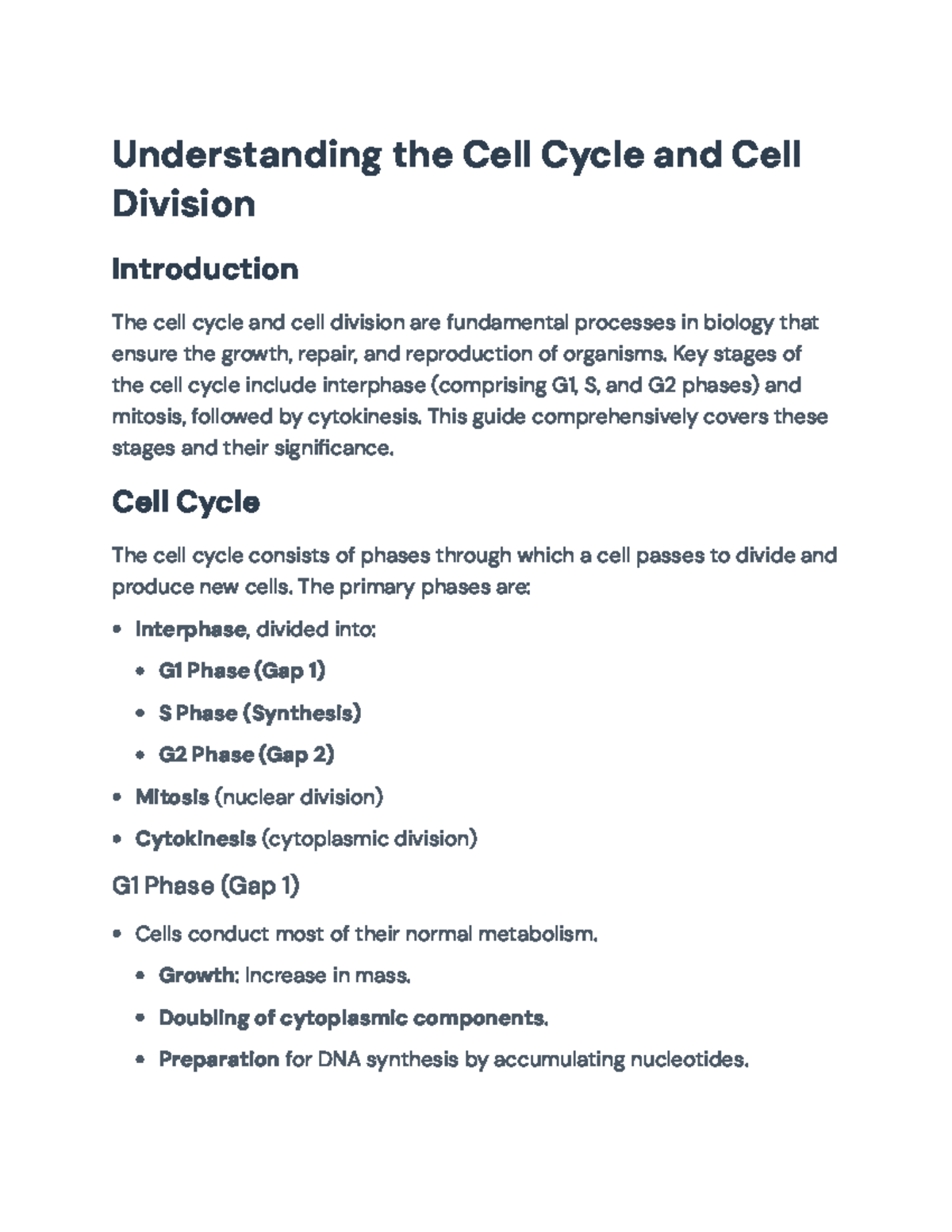 Cell Cycle and Division: Comprehensive Guide on Mitosis and Cytokinesis ...