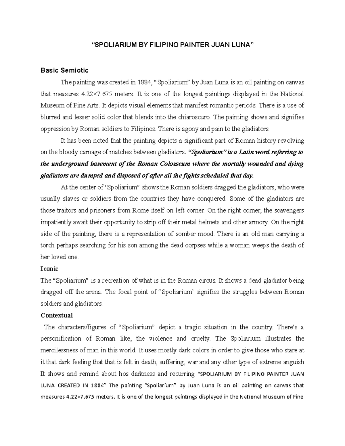 Spoliarium BY Filipino Painter JUAN LUNA - “SPOLIARIUM BY FILIPINO ...