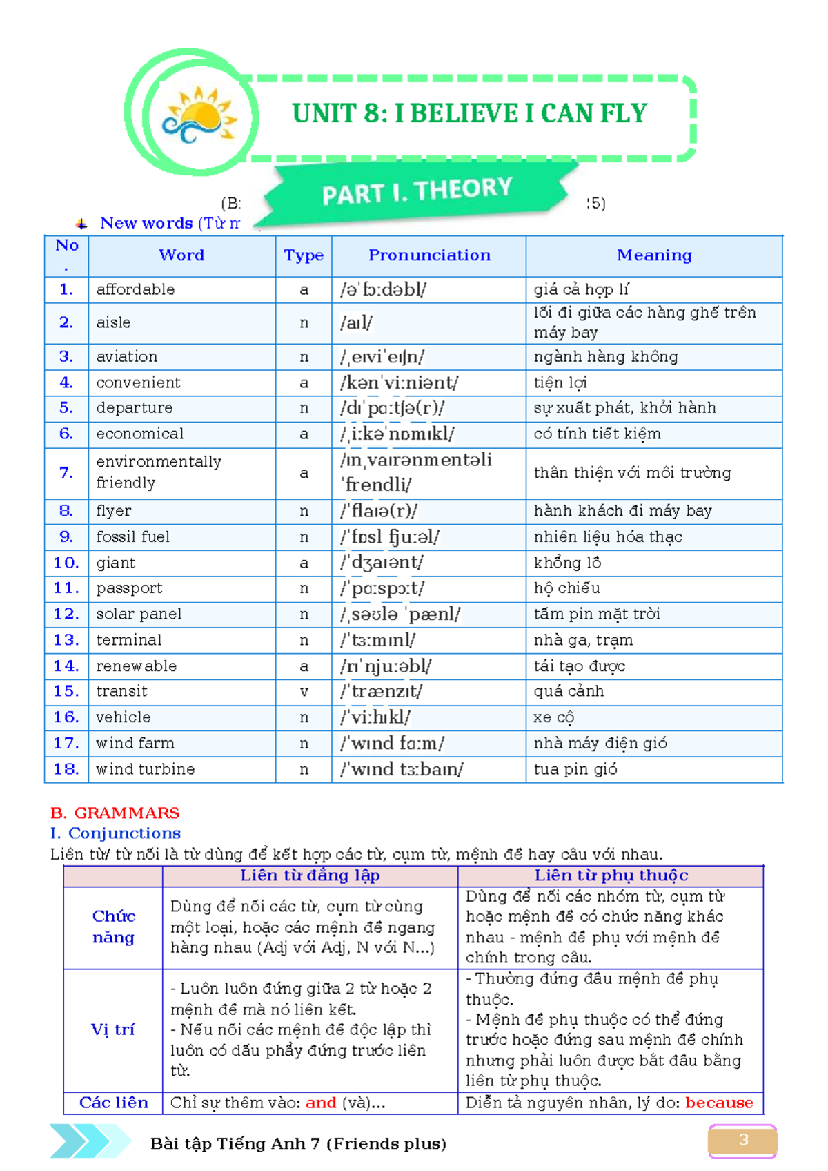 Unit 8: Vocabulary & Grammar Notes (Friends Plus 7) - Studocu