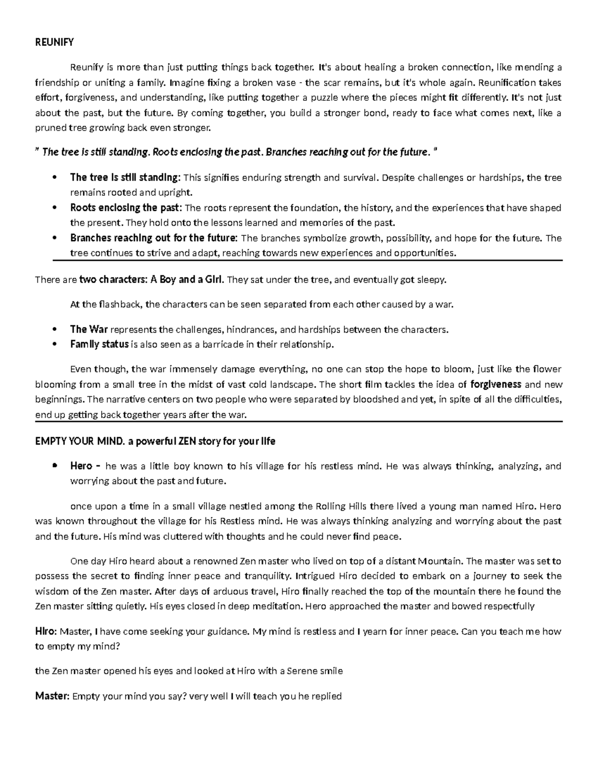 Reunify - Summary and understanding-based answer. - REUNIFY Reunify is ...