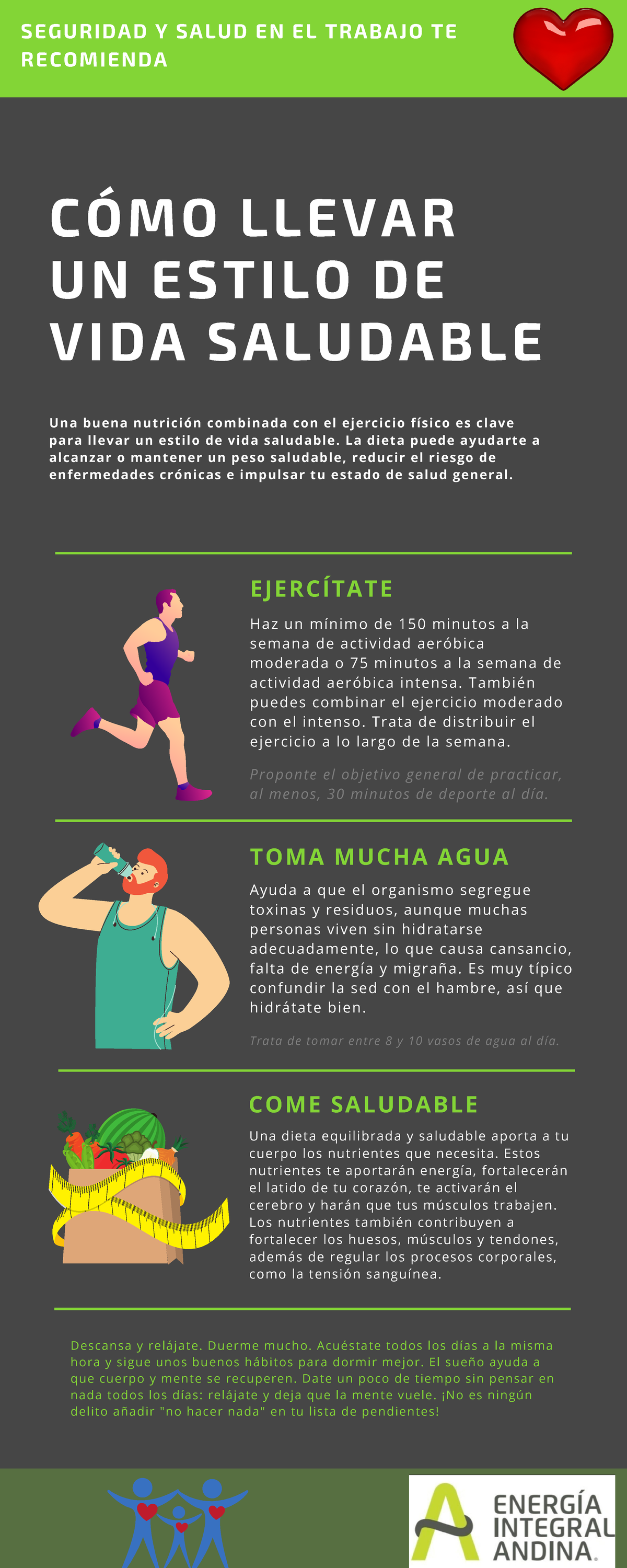 Cómo Llevar Un Estilo de Vida Saludable Infografía - F SEGURIDAD Y ...