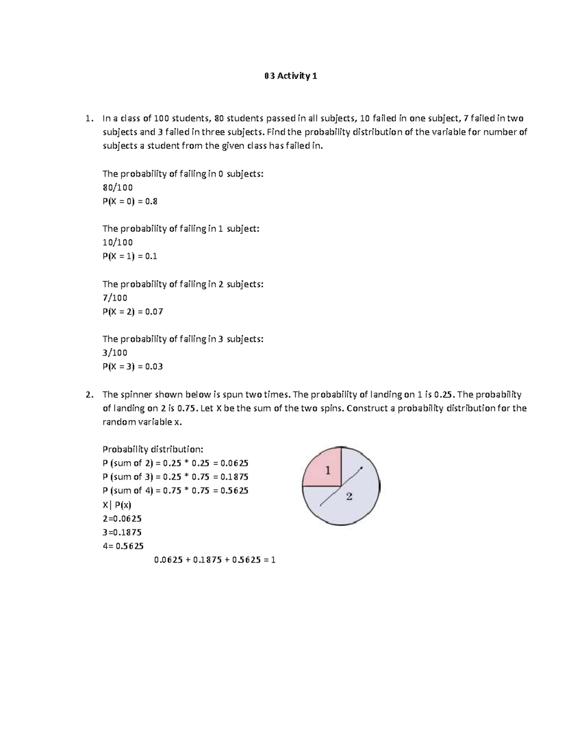 03 Activity 1: Probability Distributions in Quantitative Analysis - Studocu