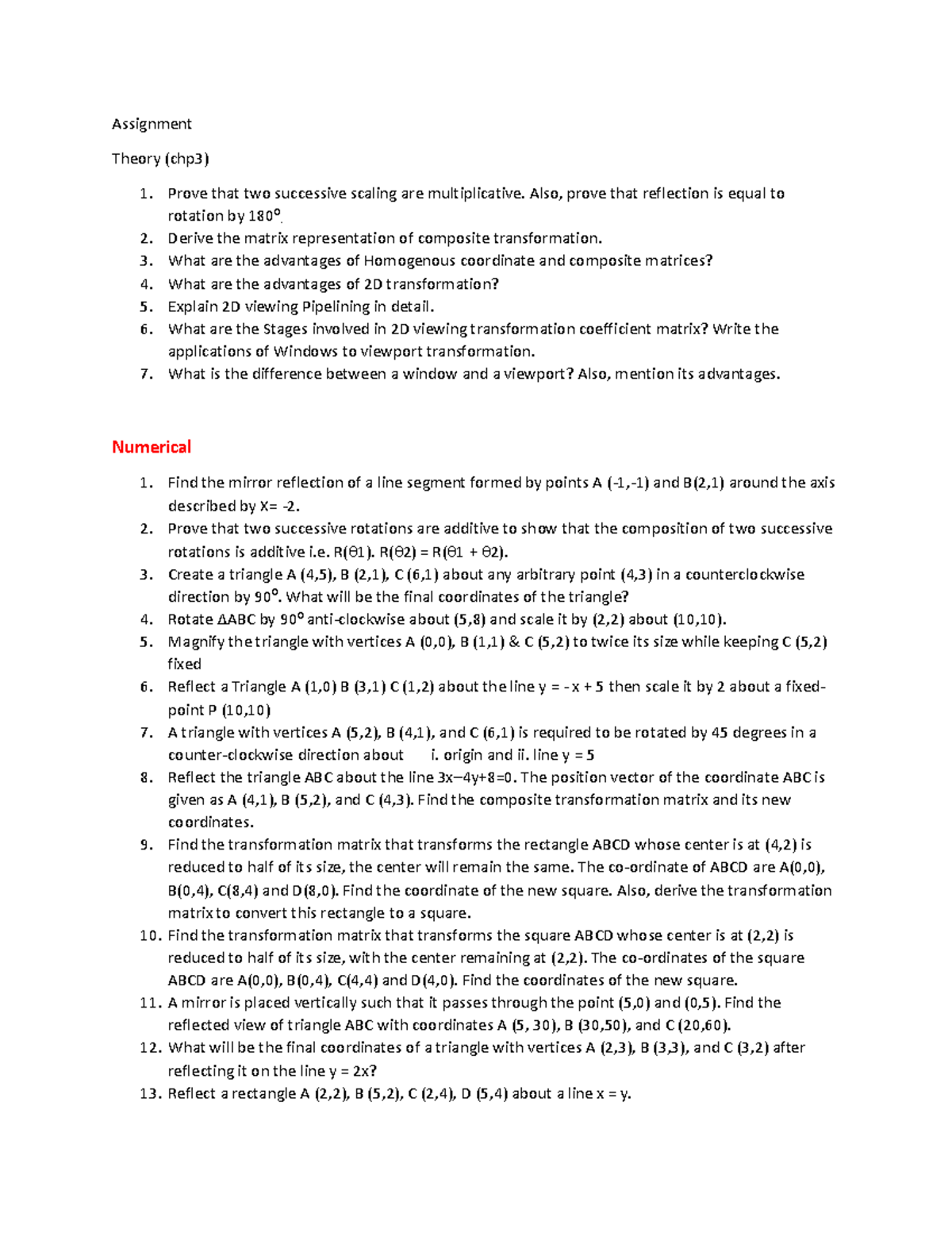 Assignment 3 - Assignment Theory (chp3) 1. Prove that two successive ...