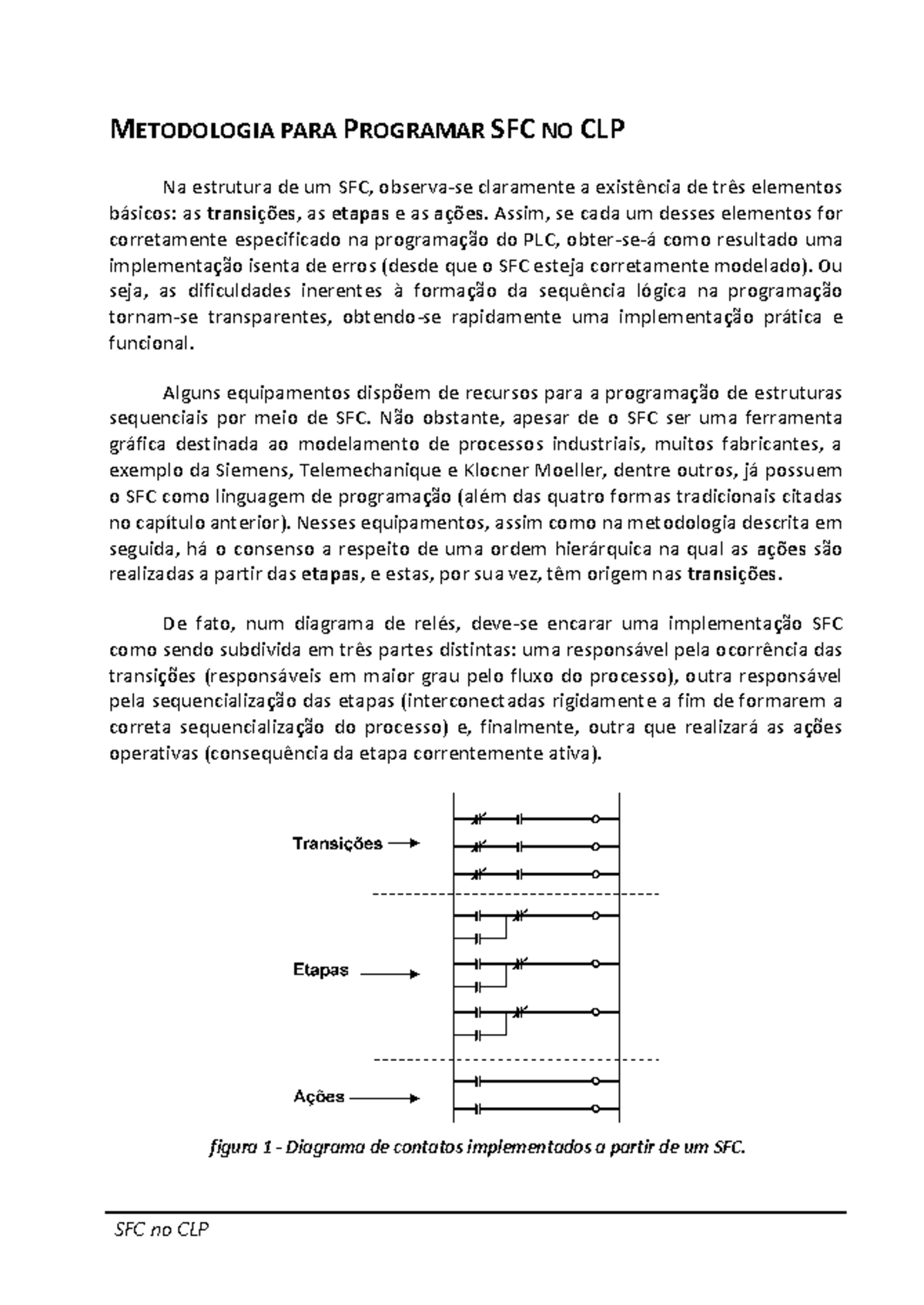 SFC no CLP: Metodologia de Programação e Estruturas Sequenciais - Studocu