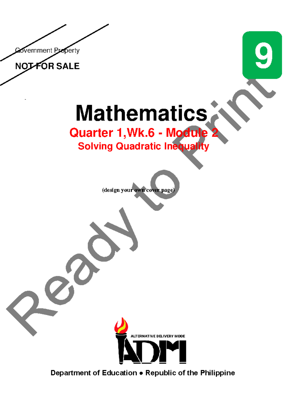 the wonders of math - NOT Mathematics Quarter 1,Wk - Module 2 Solving ...