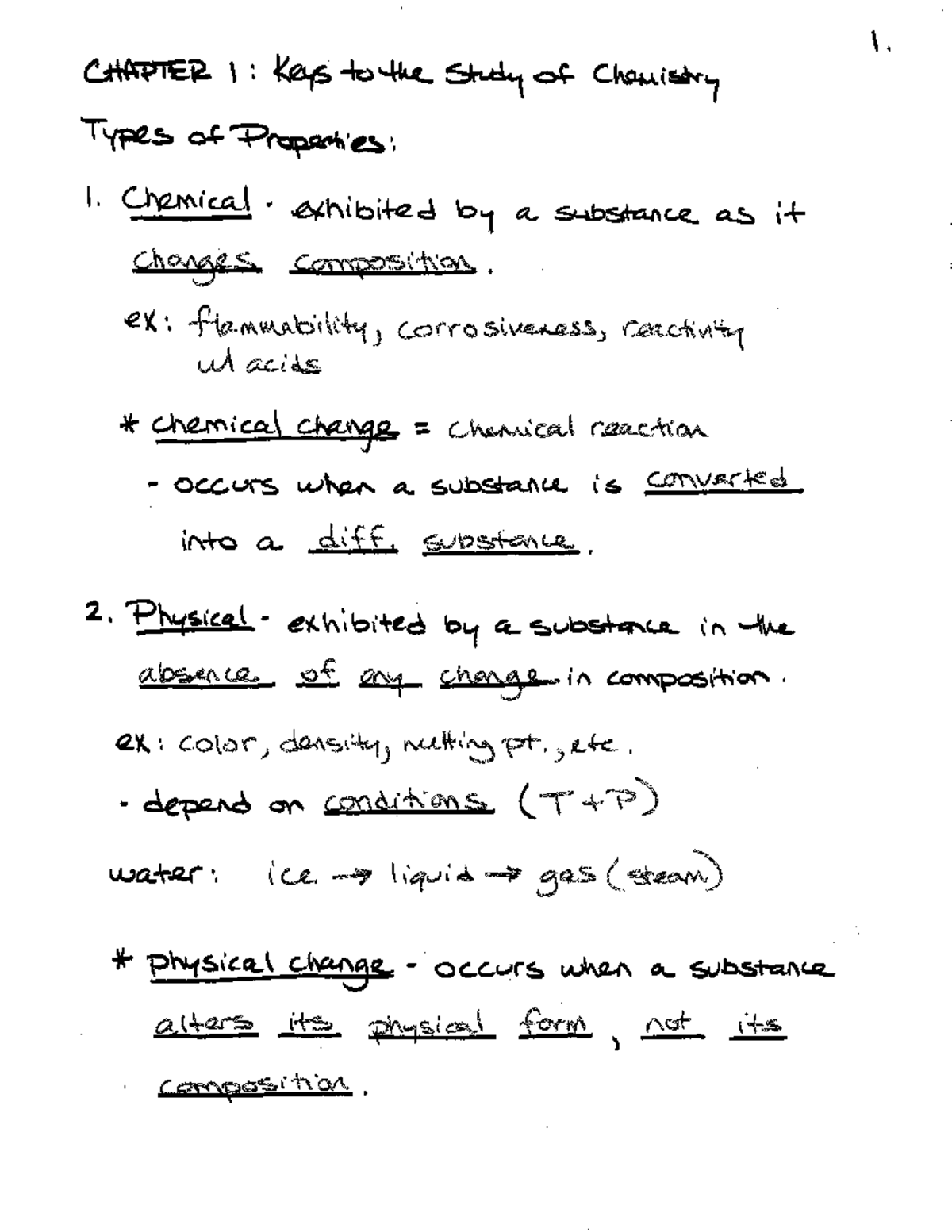 CHM101: Chapter 1 - Keys to the Study of Chemistry - Studocu