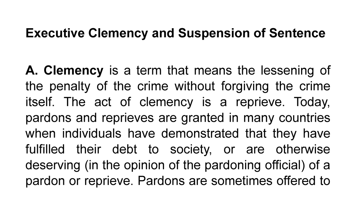 What does clemency mean store